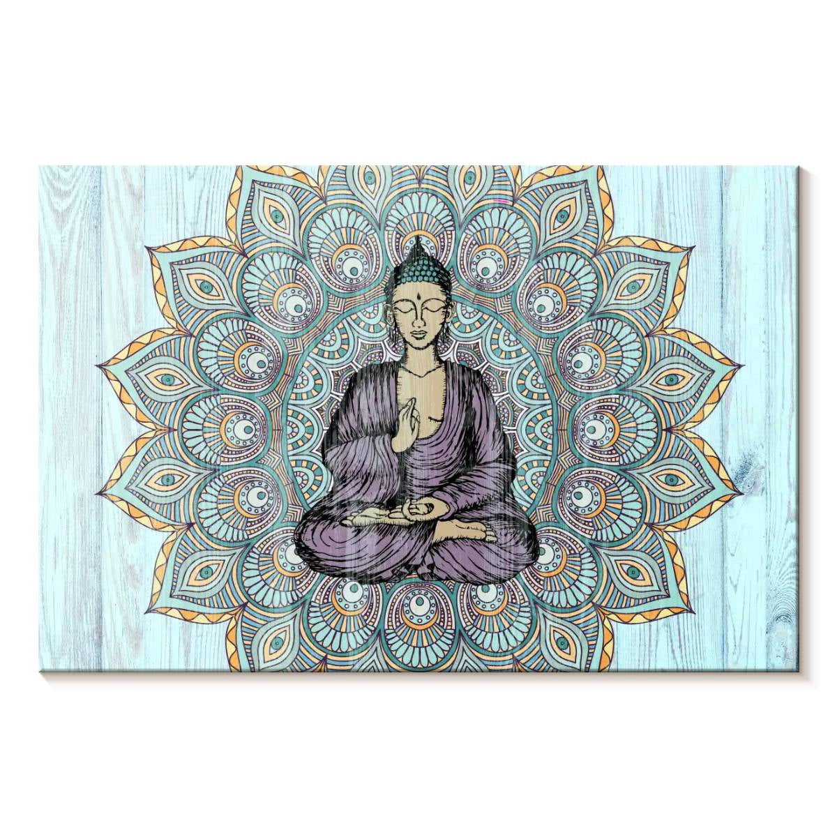 Elephant Stock Buddha In Meditation Wall Art - Horizontal Canvas Wall ...