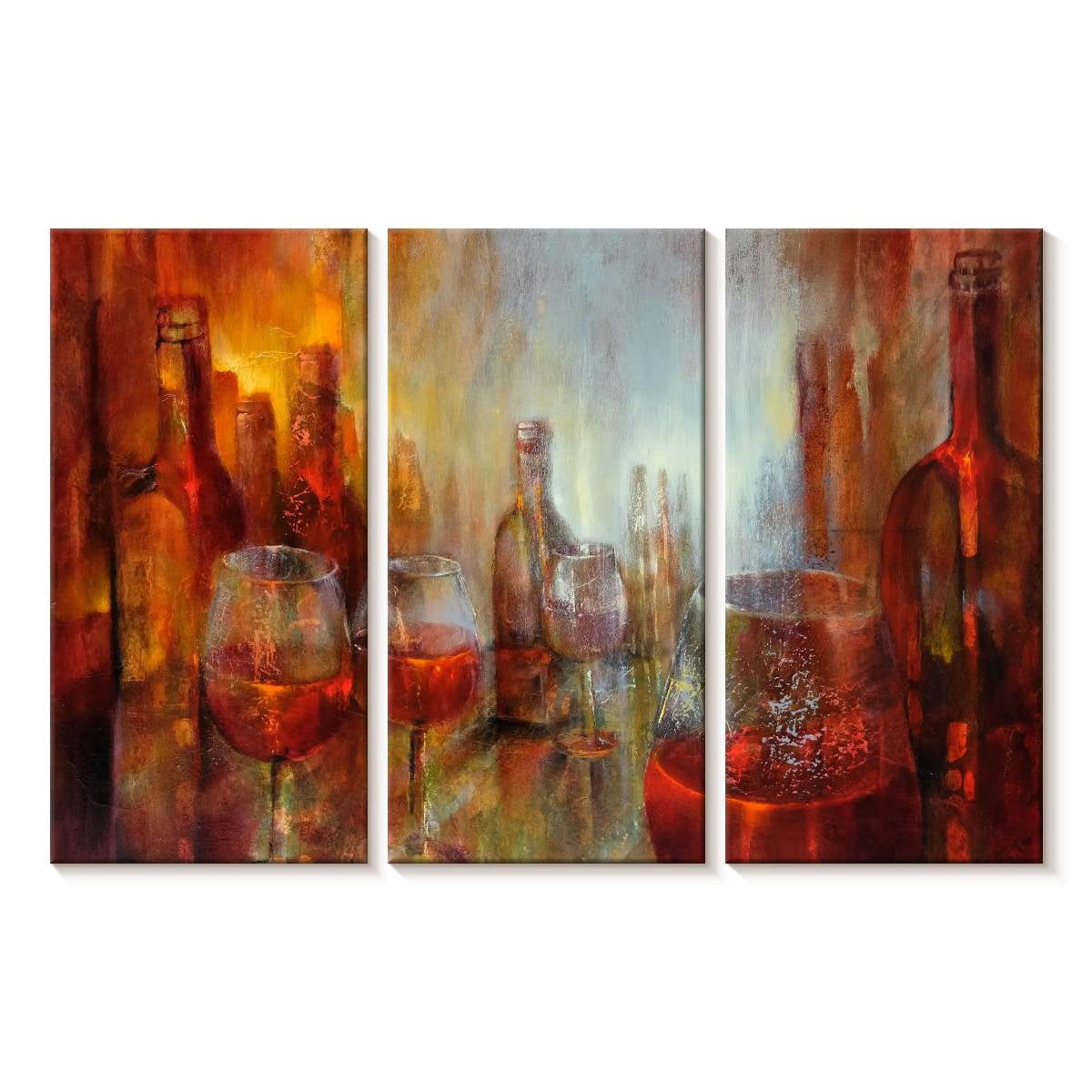 Elephant Stock Burgunder Wine Time Wall Art - Horizontal Multi Panel ...