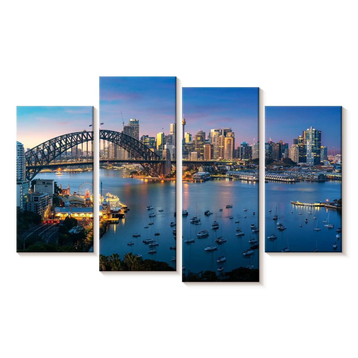Elephant Stock Bustling Sydney Skyline Wall Art - Horizontal Multi ...