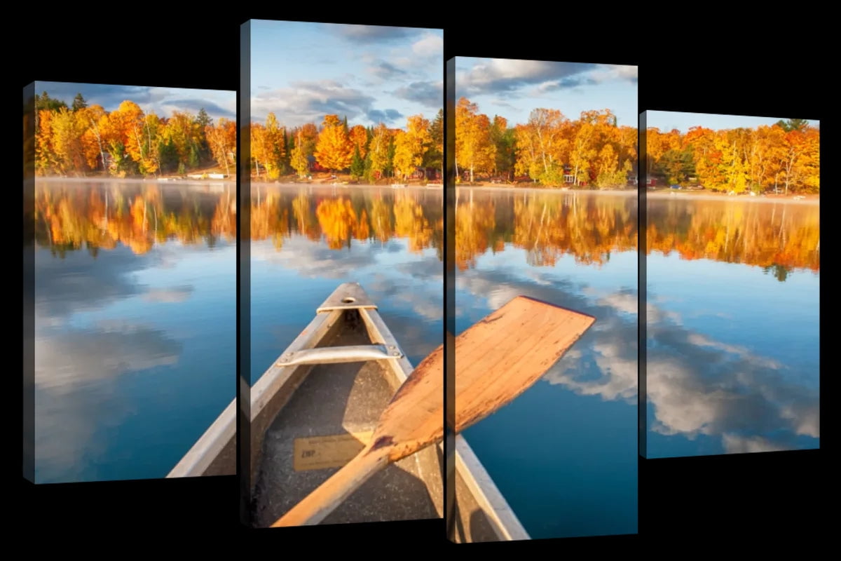 Elephant Stock Canoe Paddle Wall Art - Horizontal Multi Panel Canvas ...
