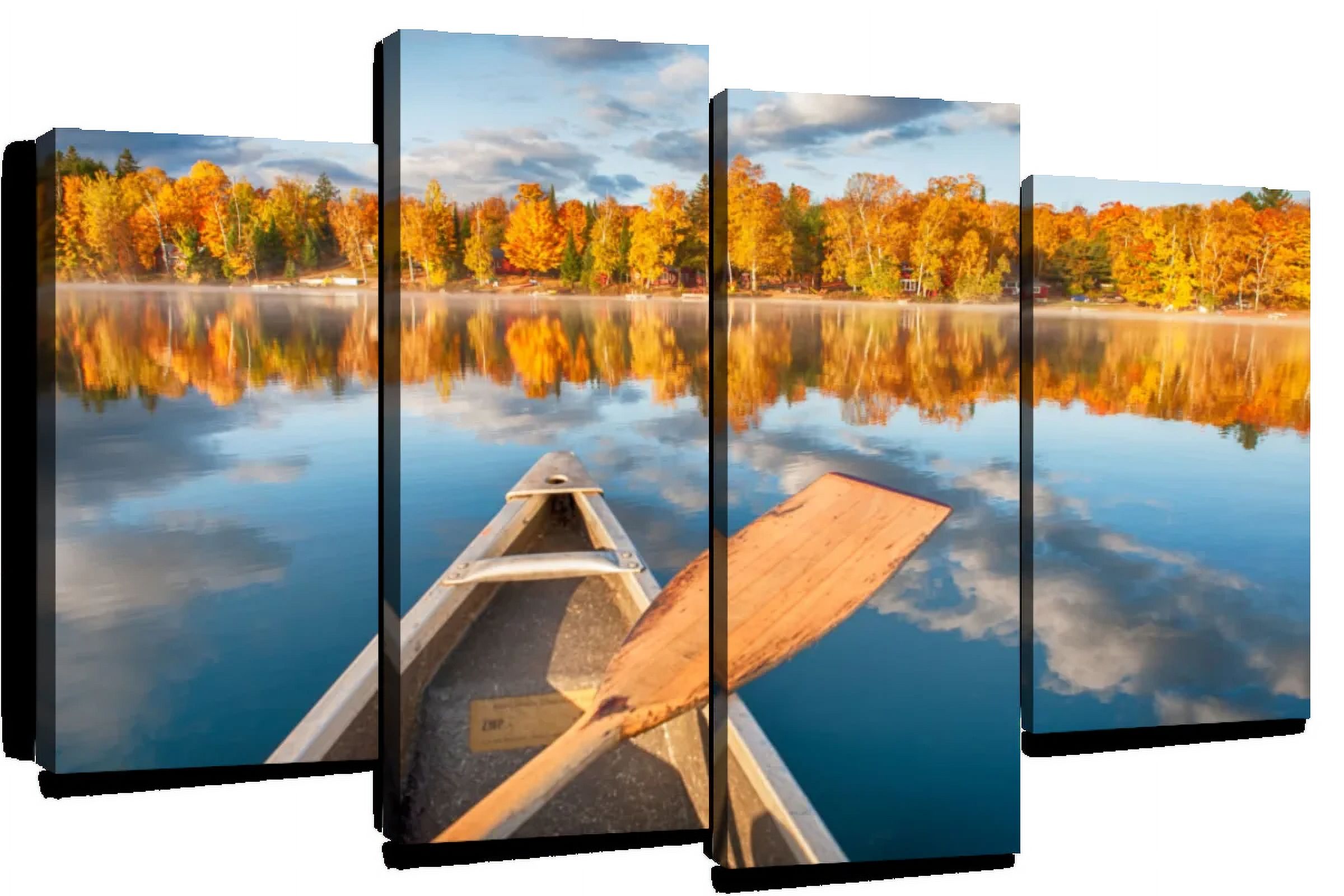 Elephant Stock Canoe Paddle Wall Art - Horizontal Multi Panel Canvas ...