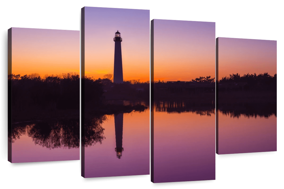 Elephant Stock Cape May Lighthouse Silhouette Wall Art - Horizontal ...