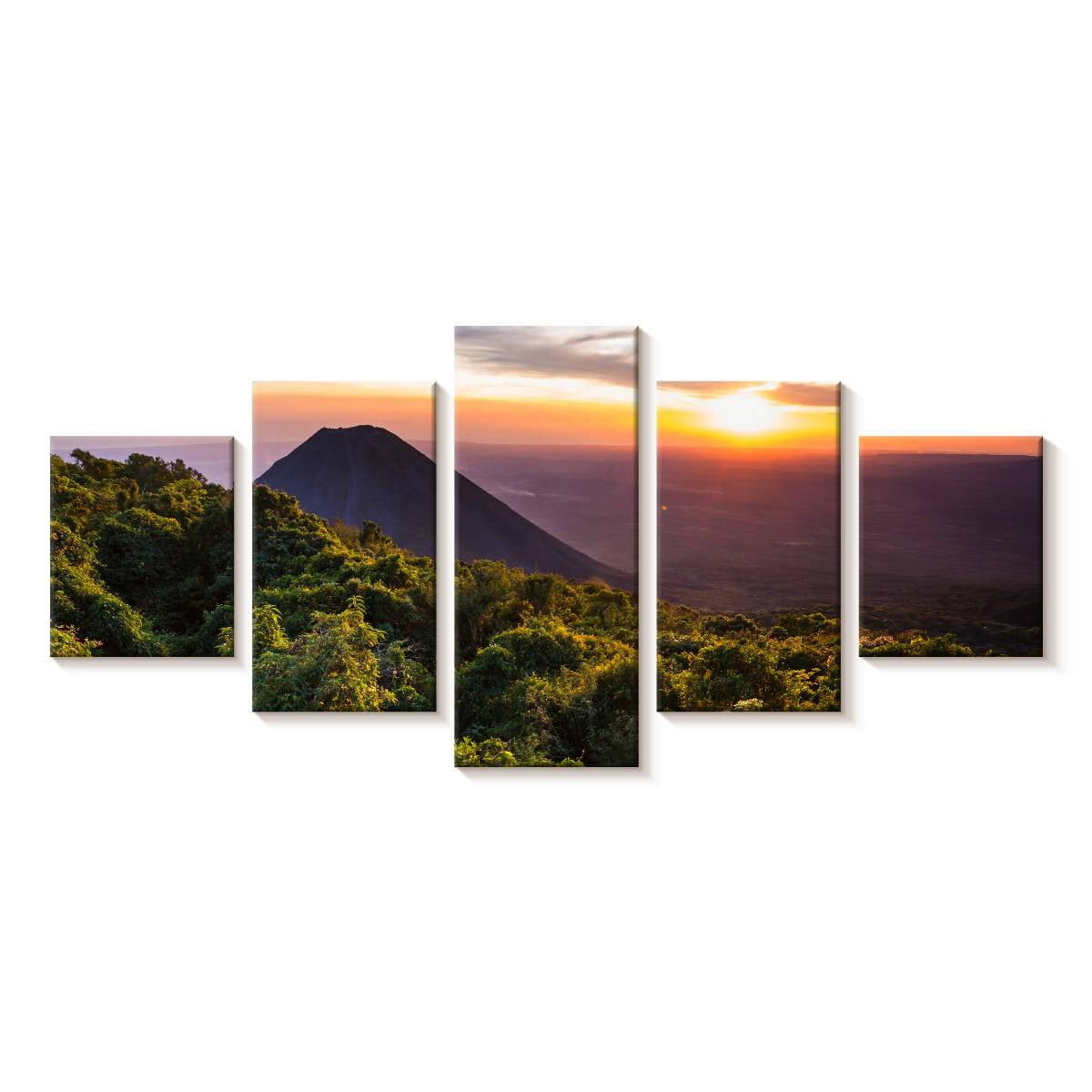Elephant Stock Cerro Verde Volcano Wall Art - Horizontal Multi Panel ...