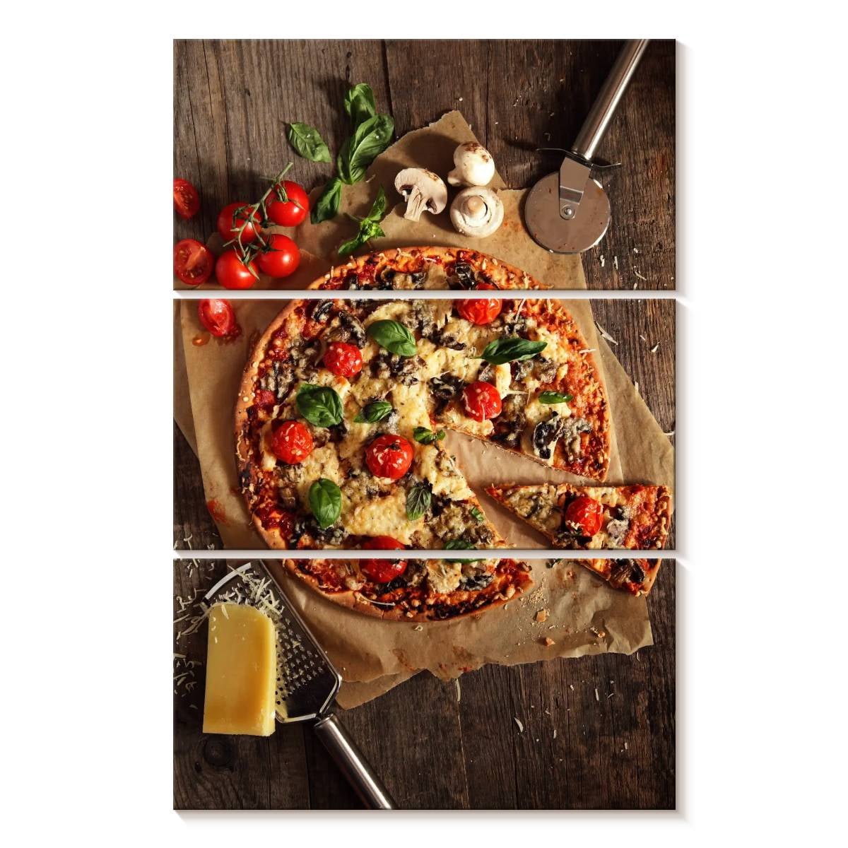 Elephant Stock Cheesy Handmade Pizza Wall Art - Vertical Multi Panel ...