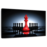 Elephant Stock Chess Red King Wall Art - Horizontal Canvas Wall Art ...