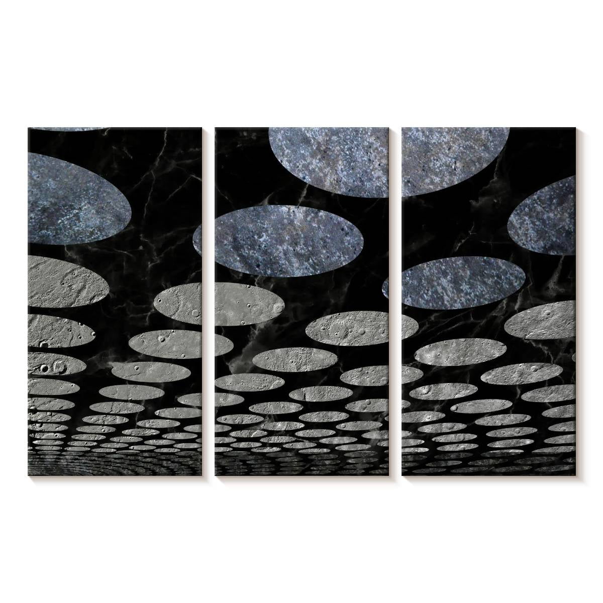 Elephant Stock Circular Infinity Wall Art - Horizontal Multi Panel Canvas - Living Room Wall ...