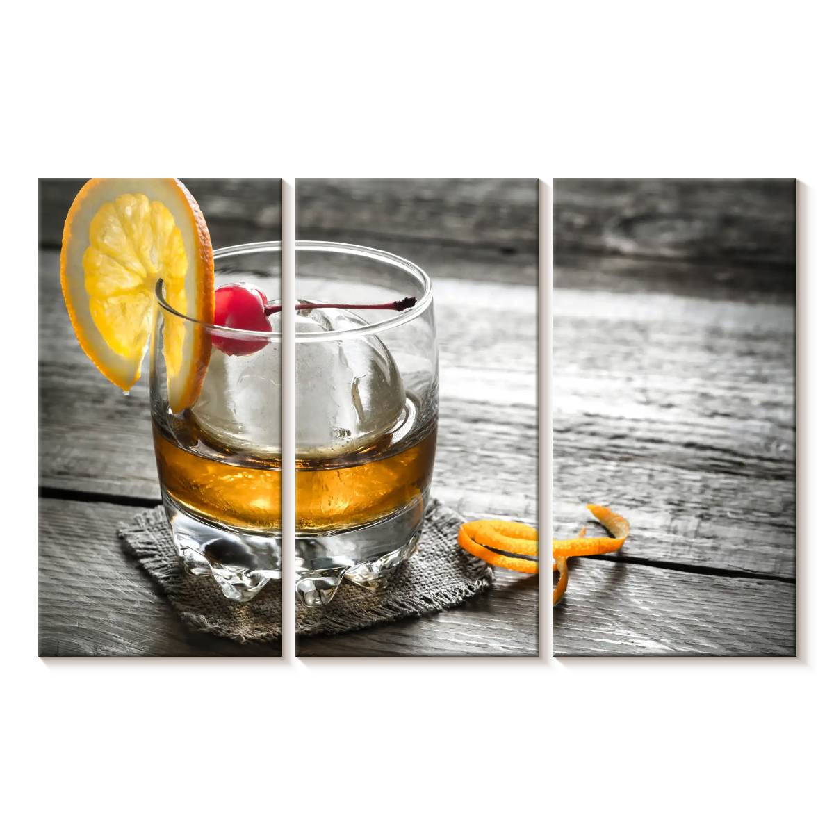 Elephant Stock Classic Cocktail Wall Art - Horizontal Multi Panel ...