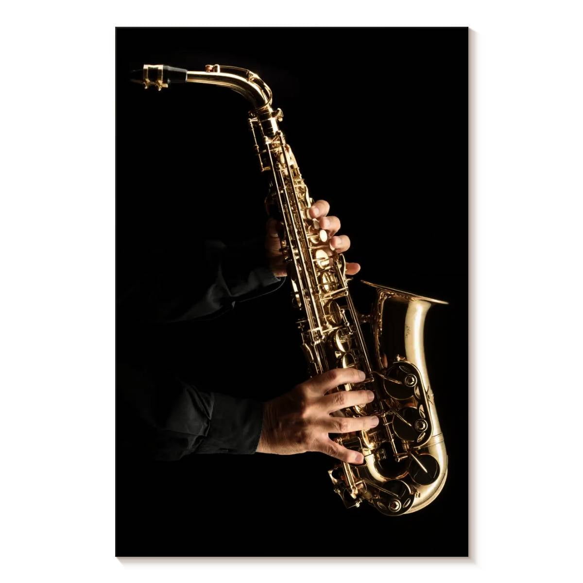 Elephant Stock Classic Saxophone Wall Art - Vertical Canvas Wall Art ...
