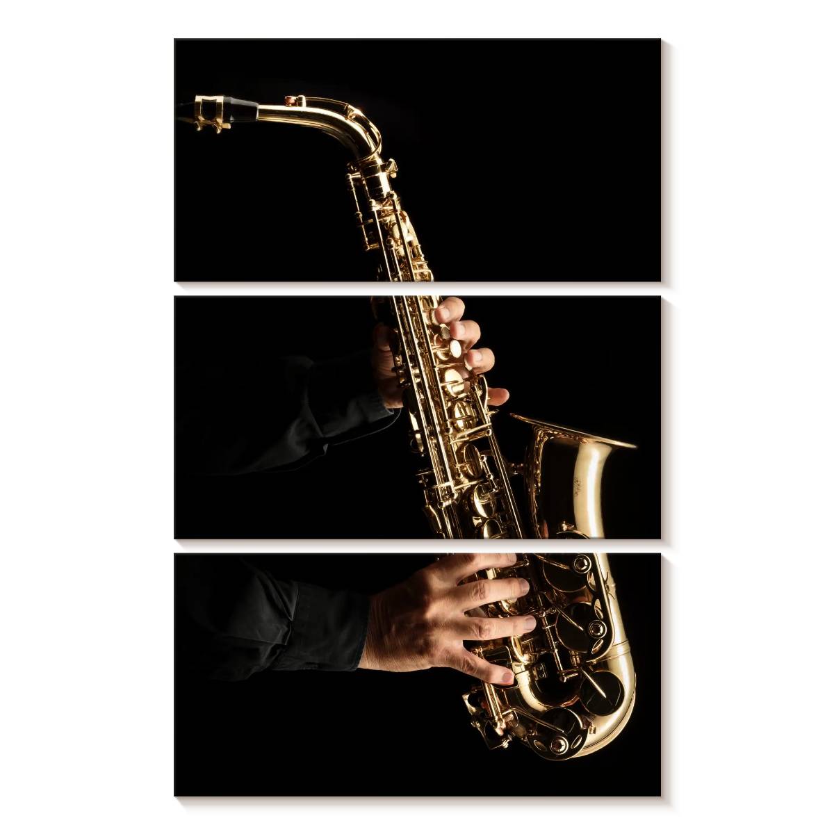 Elephant Stock Classic Saxophone Wall Art - Vertical Multi Panel Canvas ...