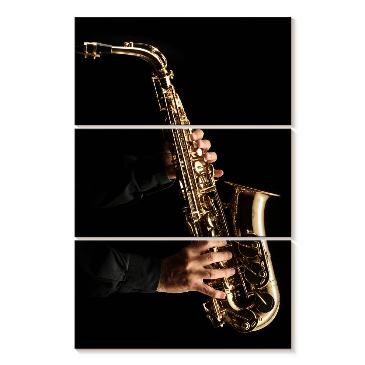 Elephant Stock Classic Saxophone Wall Art - Vertical Multi Panel Canvas ...