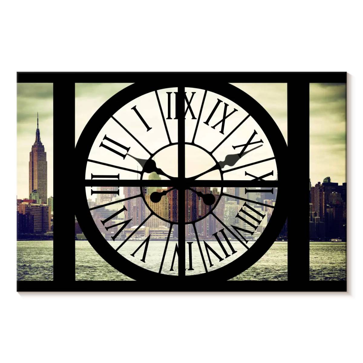 Elephant Stock Clock Window - New York View Wall Art - Horizontal ...