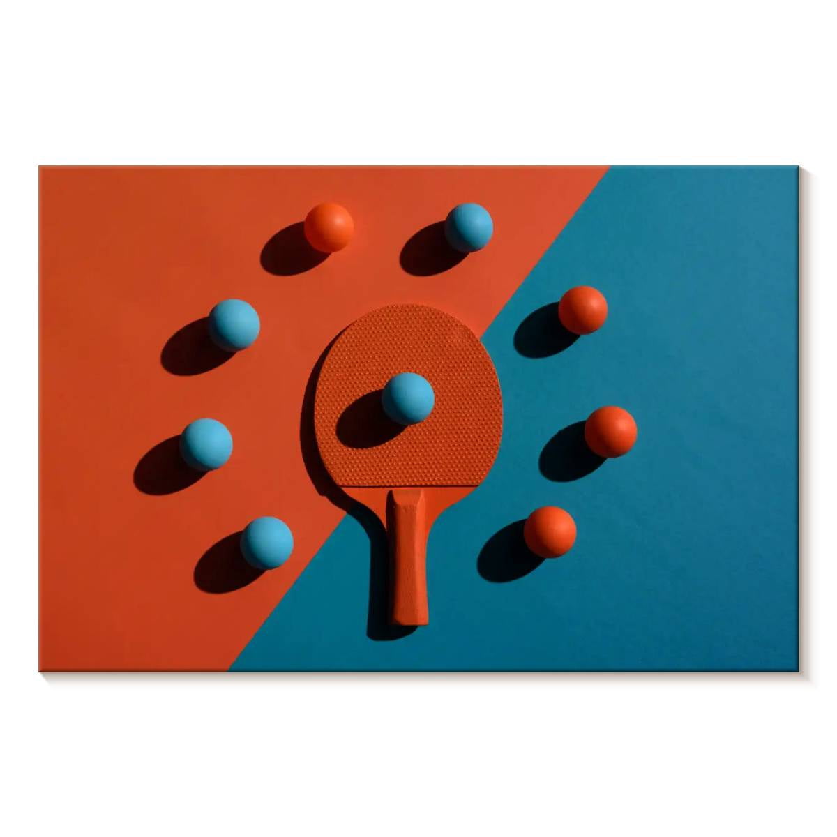 Elephant Stock Color Block Ping Pong Wall Art - Horizontal Canvas Wall ...
