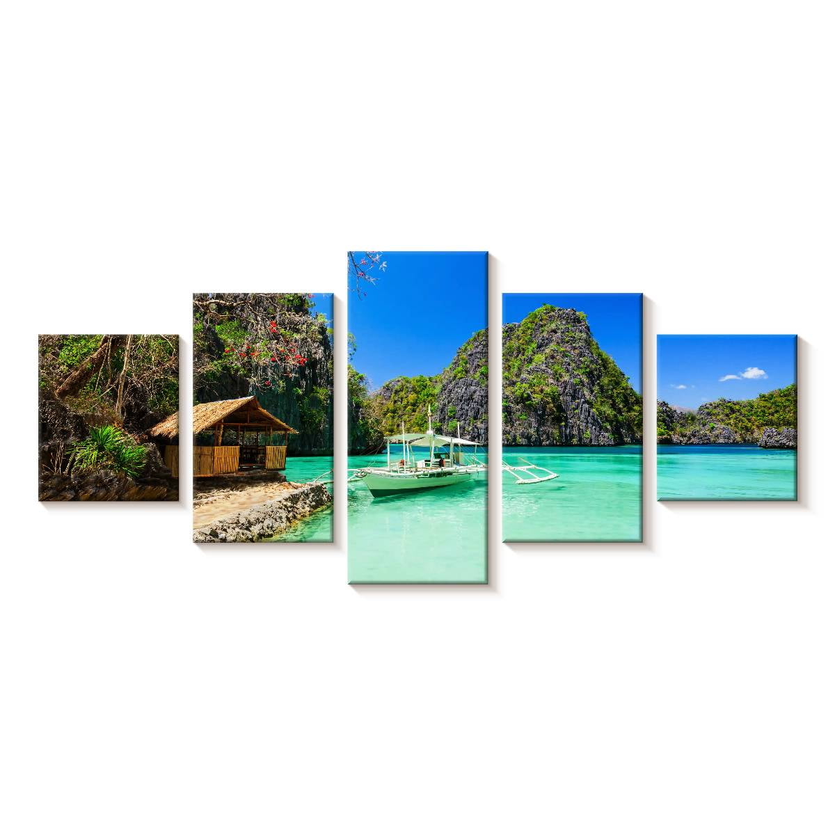 Elephant Stock Coron Palawan Boat Wall Art - Horizontal Multi Panel ...