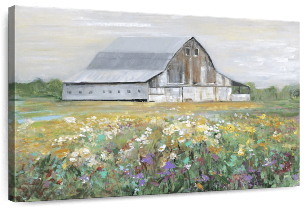 Elephant Stock Country Fields Wall Art - Horizontal Canvas Wall Art ...