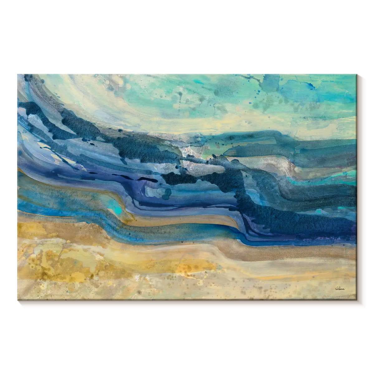 Elephant Stock Currents Wall Art - Horizontal Canvas Wall Art - Living ...