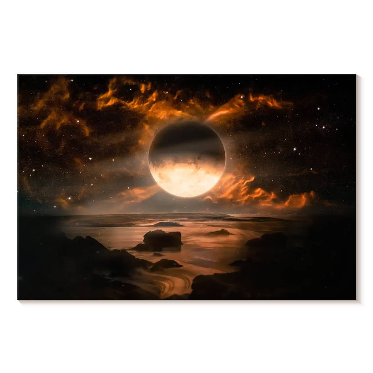 Elephant Stock Dark Alien Planet Wall Art - Horizontal Canvas Wall Art ...