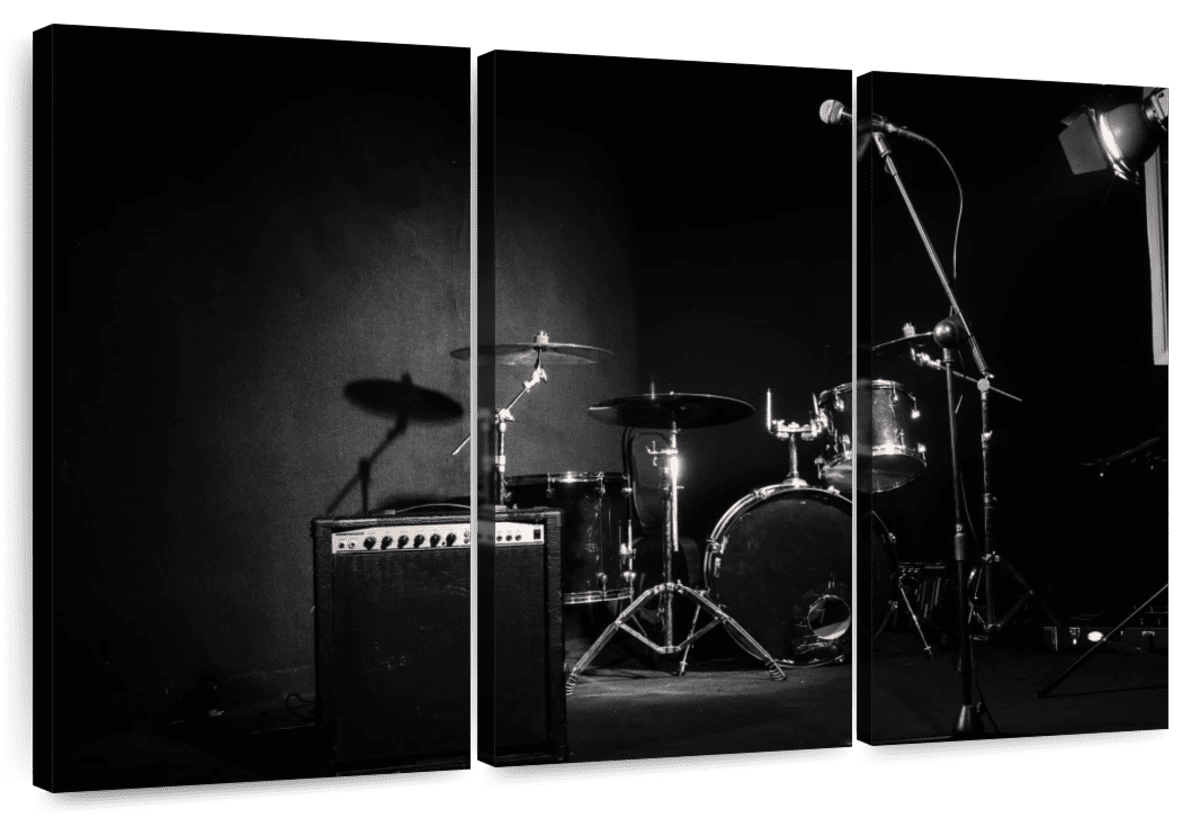 Elephant Stock Dark Musical Instruments Wall Art - Horizontal Multi ...