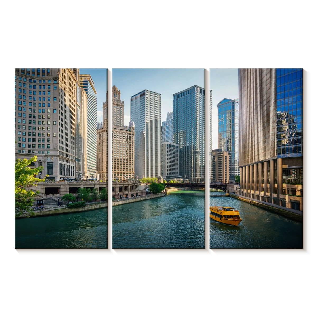Elephant Stock Downtown Chicago Skyscrapers Wall Art - Horizontal Multi ...