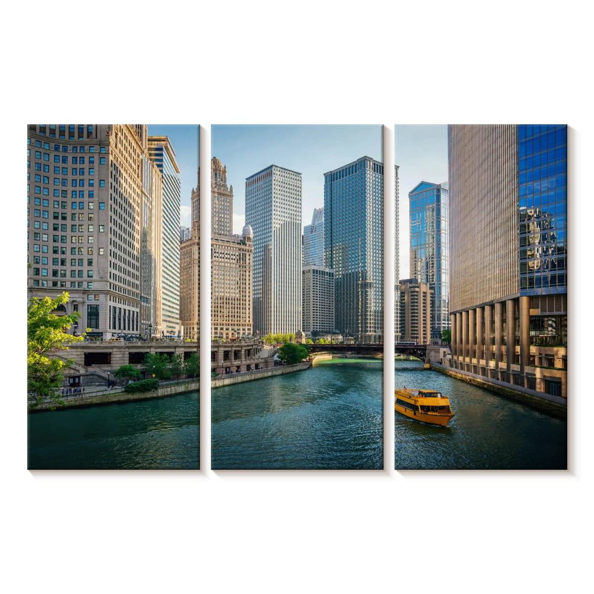 Elephant Stock Downtown Chicago Skyscrapers Wall Art - Horizontal Multi ...