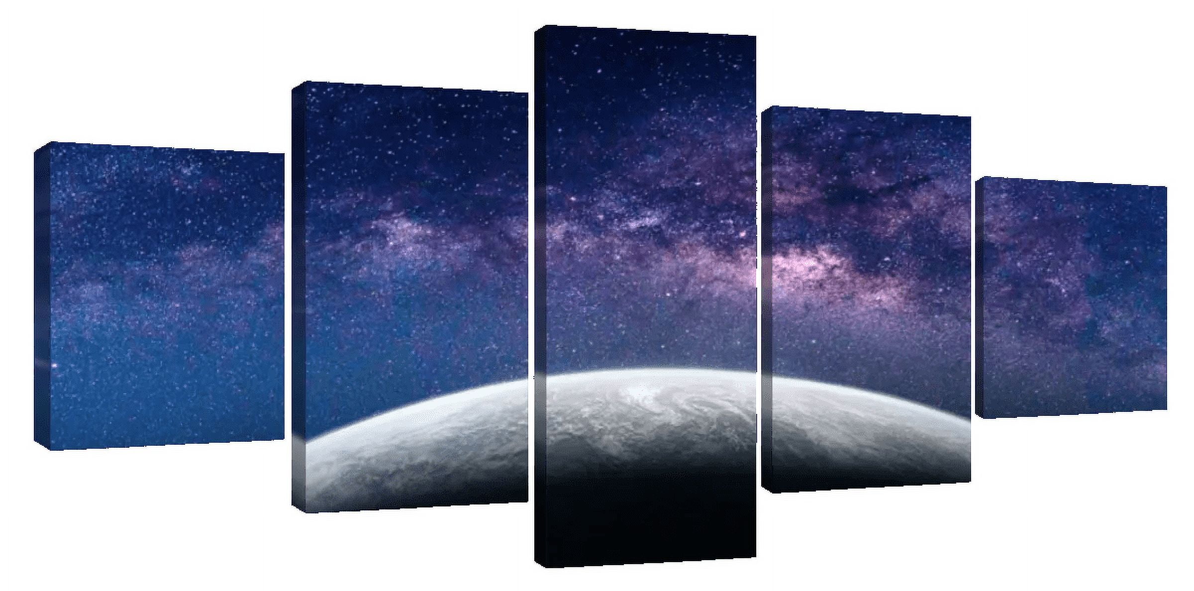 Elephant Stock Earth And The Milky Way Wall Art - Horizontal Multi ...