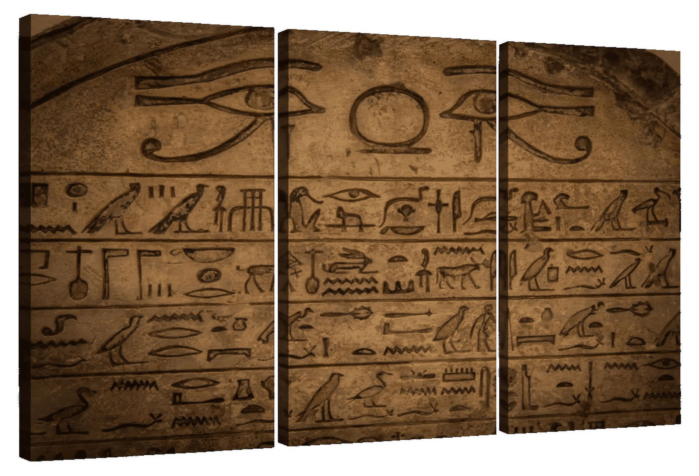 Elephant Stock Egyptian Hieroglyph Wall Art - Horizontal Multi Panel ...