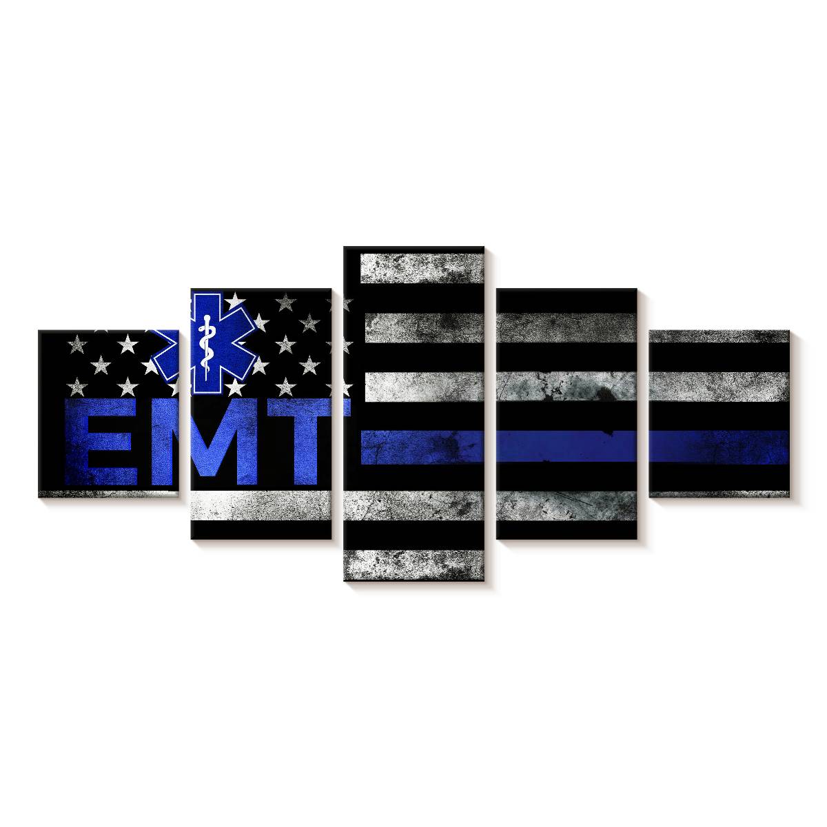 Elephant Stock Emt Flag Wall Art - Horizontal Multi Panel Canvas ...