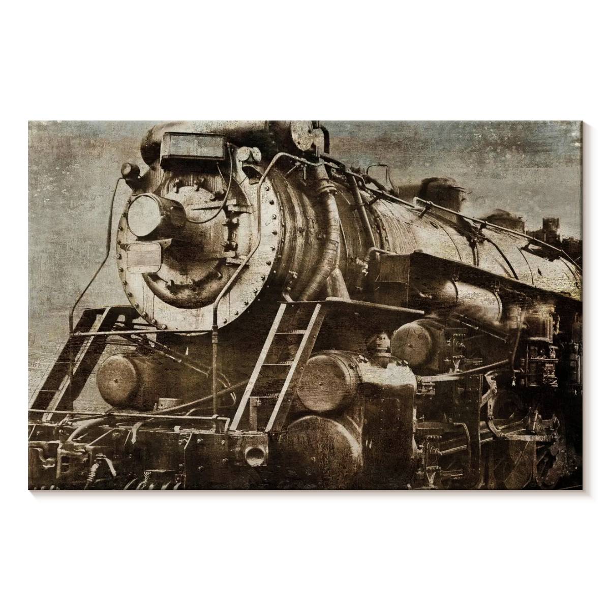 Elephant Stock Engine Locomotive Wall Art - Horizontal Canvas Wall Art ...