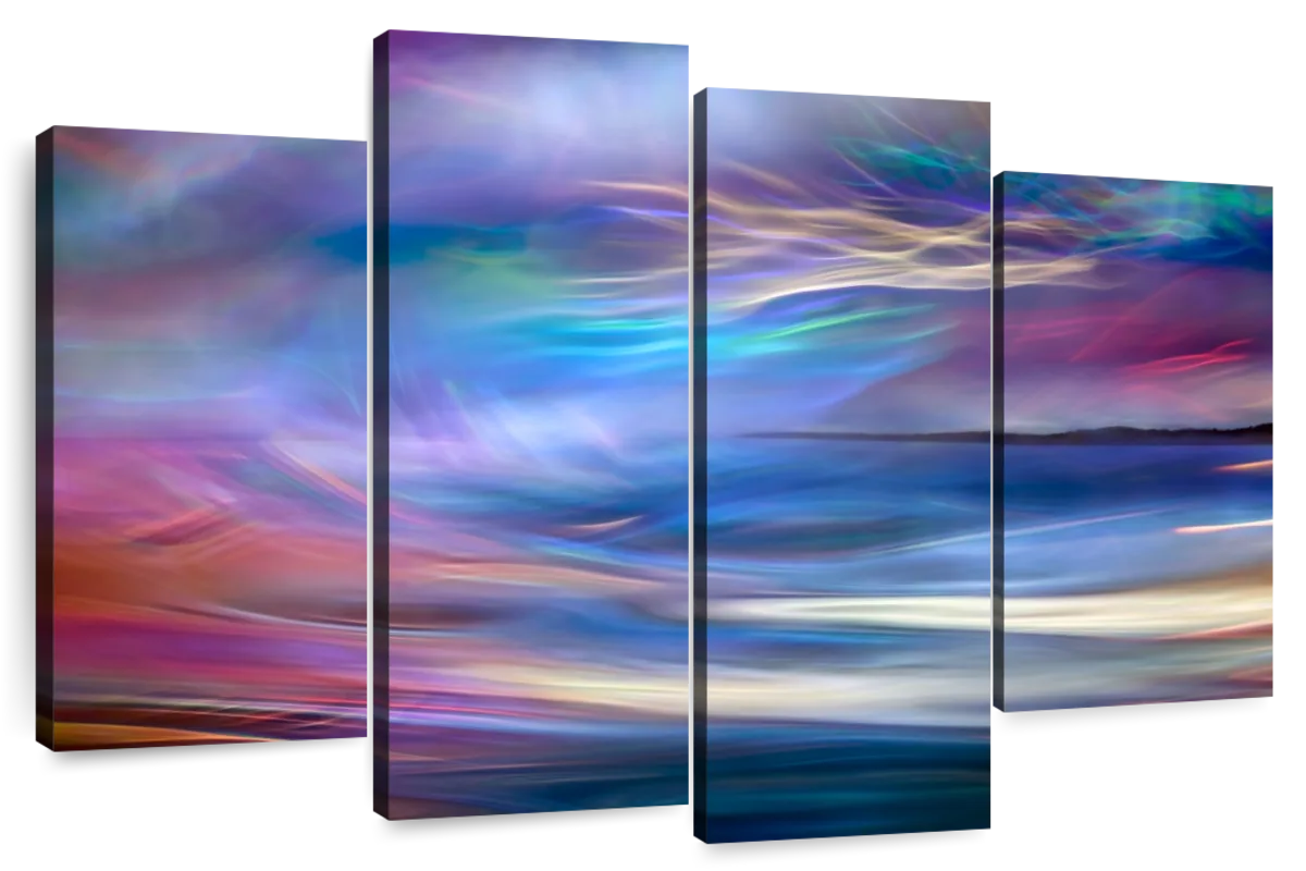 Elephant Stock Evening Ferry Ride Wall Art - Horizontal Multi Panel ...