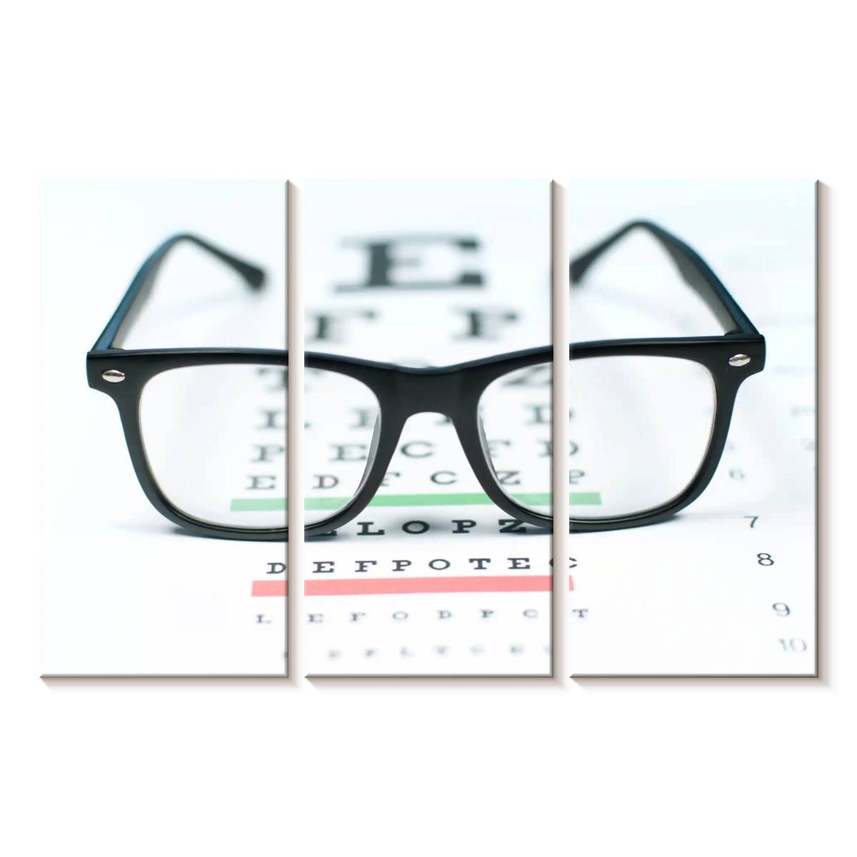 Elephant Stock Eyeglasses Exam Wall Art - Horizontal Multi Panel Canvas ...