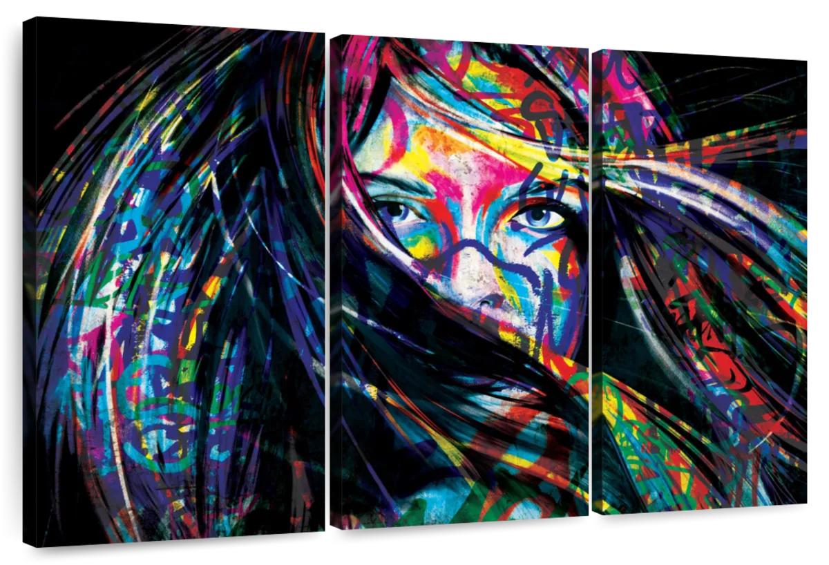 Elephant Stock Female Edgy Female Portrait Wall Art - Horizontal Multi ...