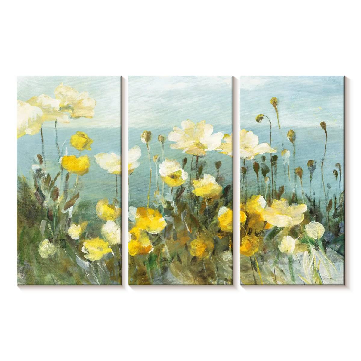 Elephant Stock Field Of Poppies Bright Wall Art - Horizontal Multi ...