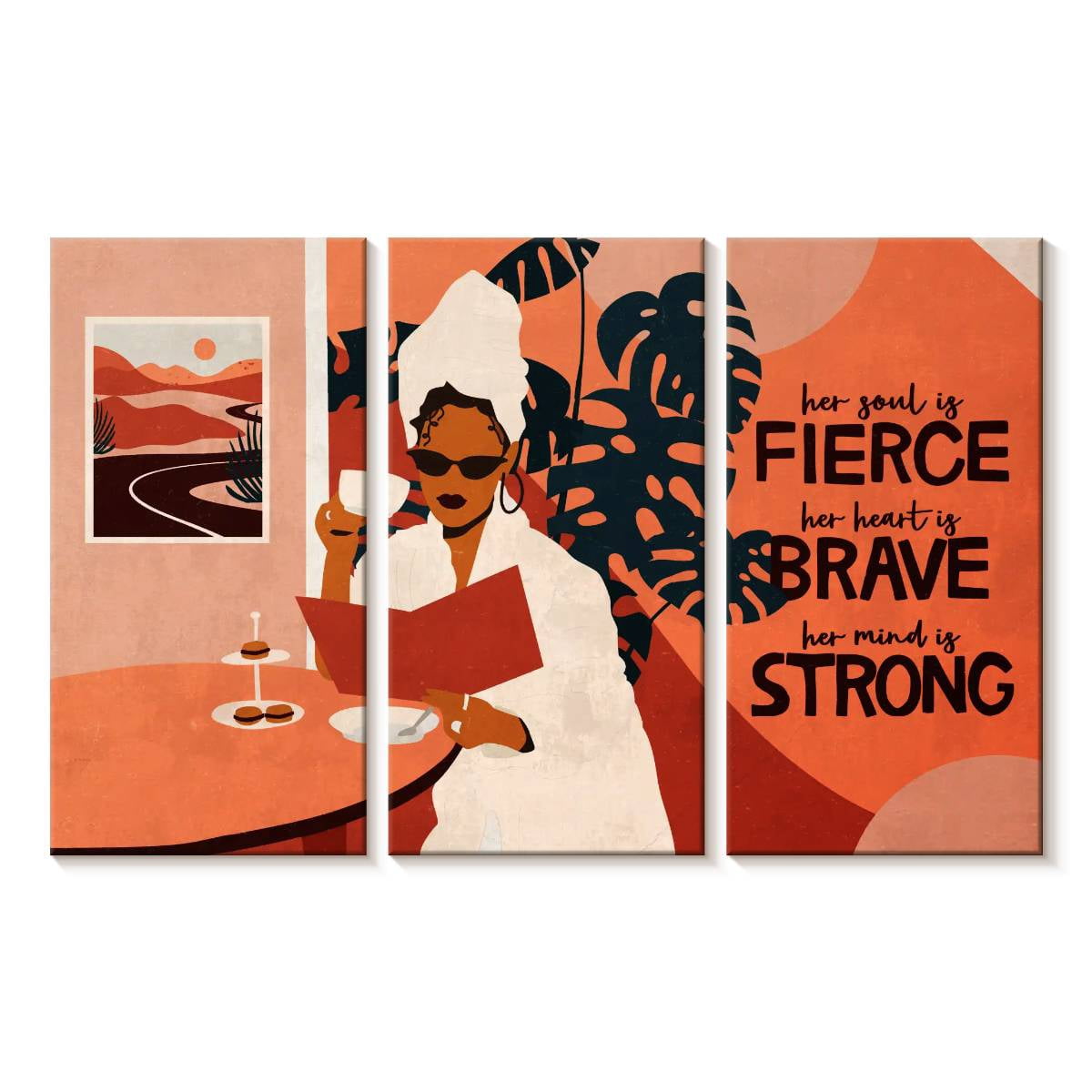 Elephant Stock Fierce Brave Strong Woman Wall Art - Horizontal Multi ...