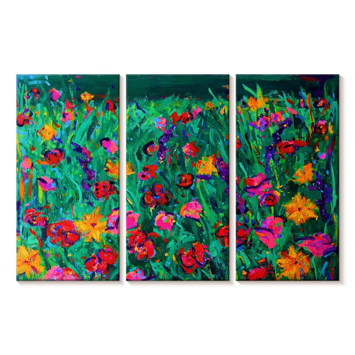 Elephant Stock Floral Field 2020 Wall Art - Horizontal Multi Panel ...