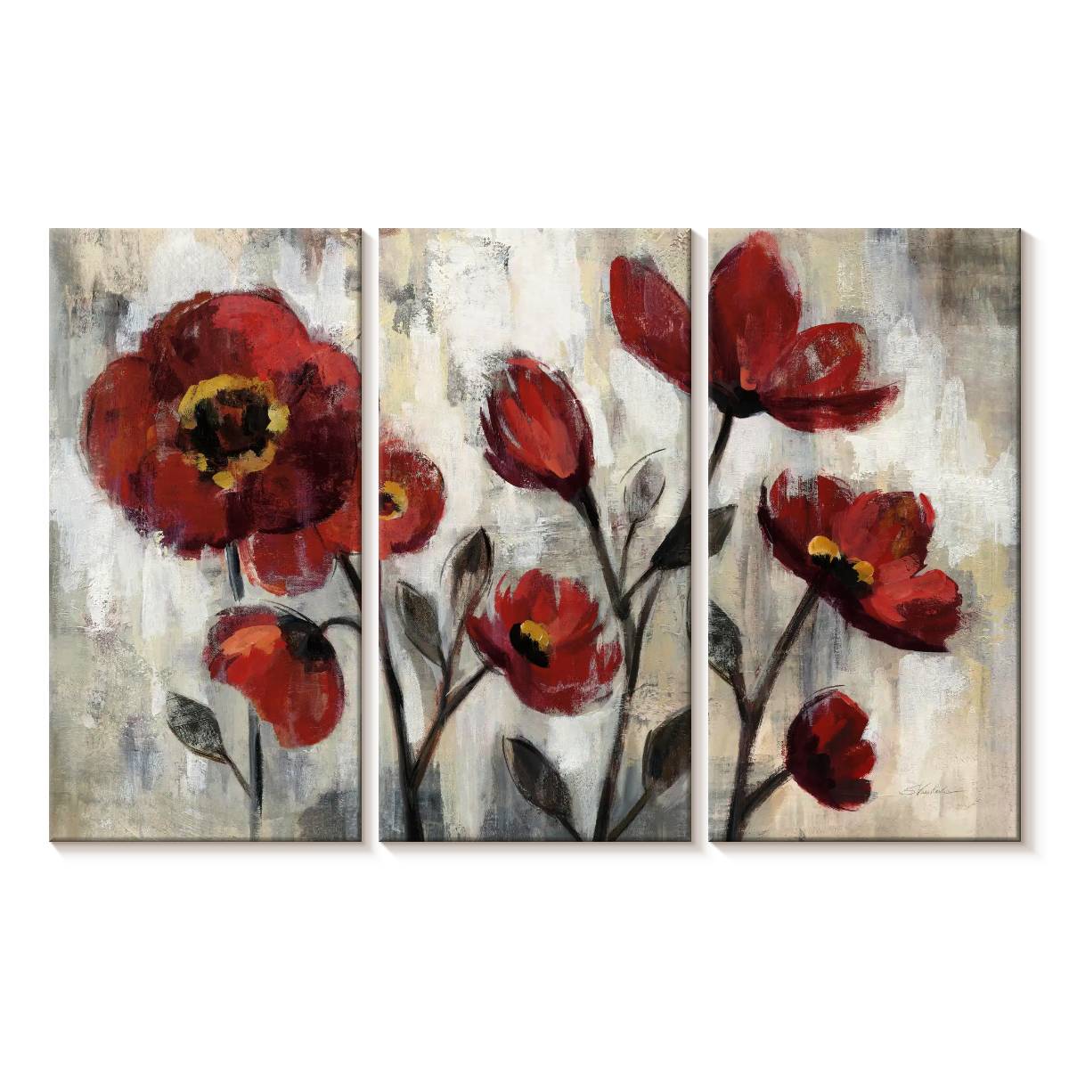 Elephant Stock Floral Simplicity Wall Art - Horizontal Multi Panel ...