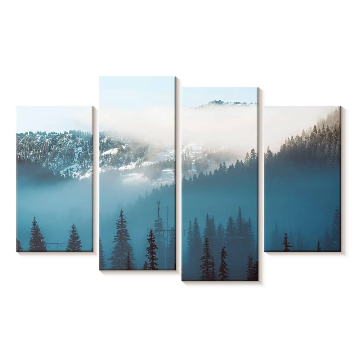 Elephant Stock Forest Morning Mist Wall Art - Horizontal Multi Panel ...