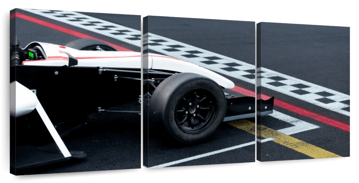 Elephant Stock Formula Car On Track Wall Art - Horizontal Multi Panel ...