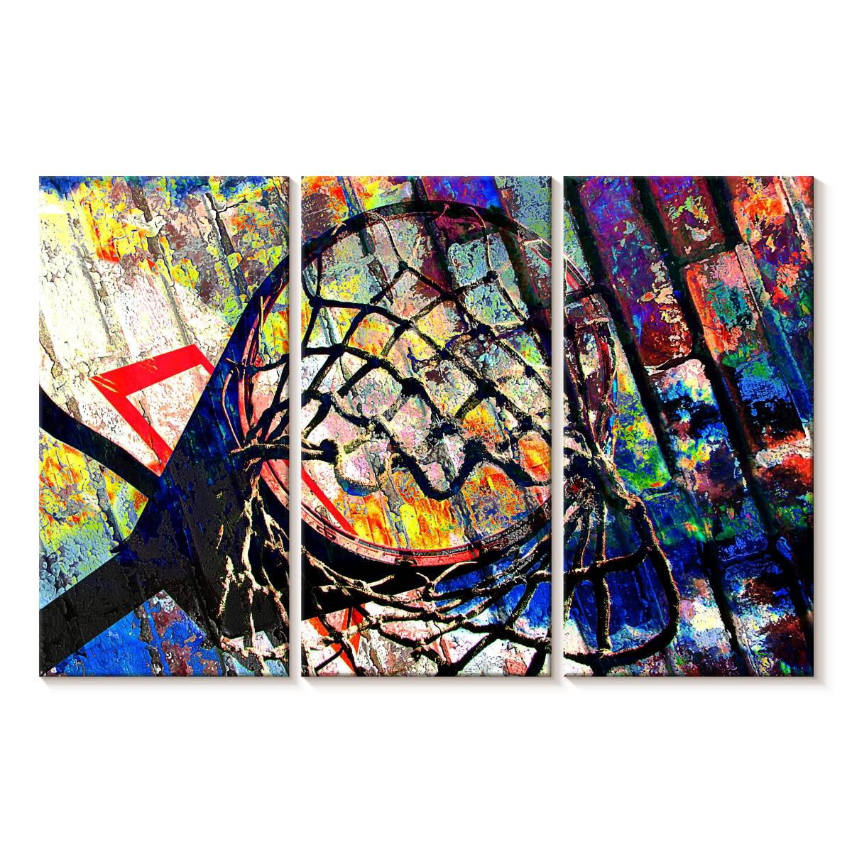 Elephant Stock Freestyle Basketball Wall Art - Horizontal Multi Panel ...