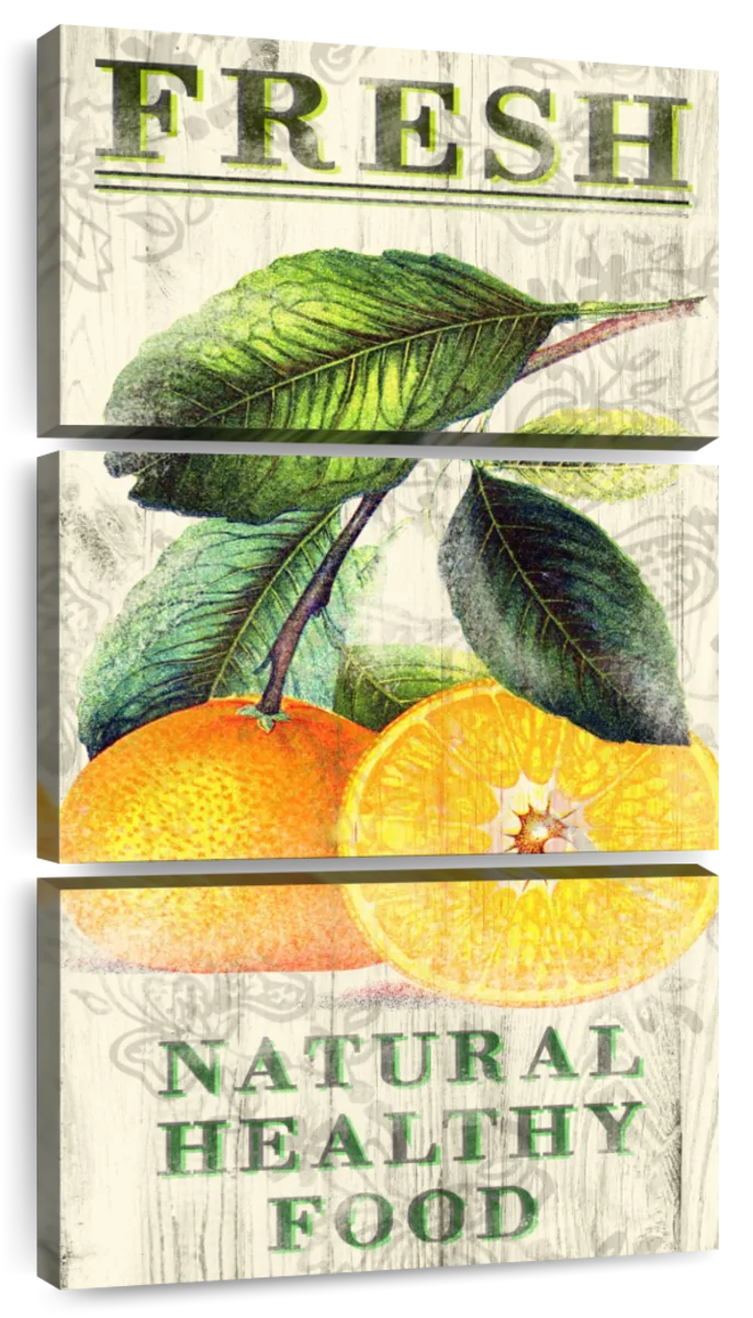 Elephant Stock Fresh Oranges Wall Sign Wall Art - Vertical Multi Panel ...