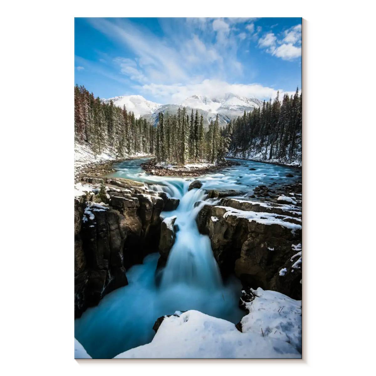 Elephant Stock Frosty Waterfall Wall Art - Vertical Canvas Wall Art ...