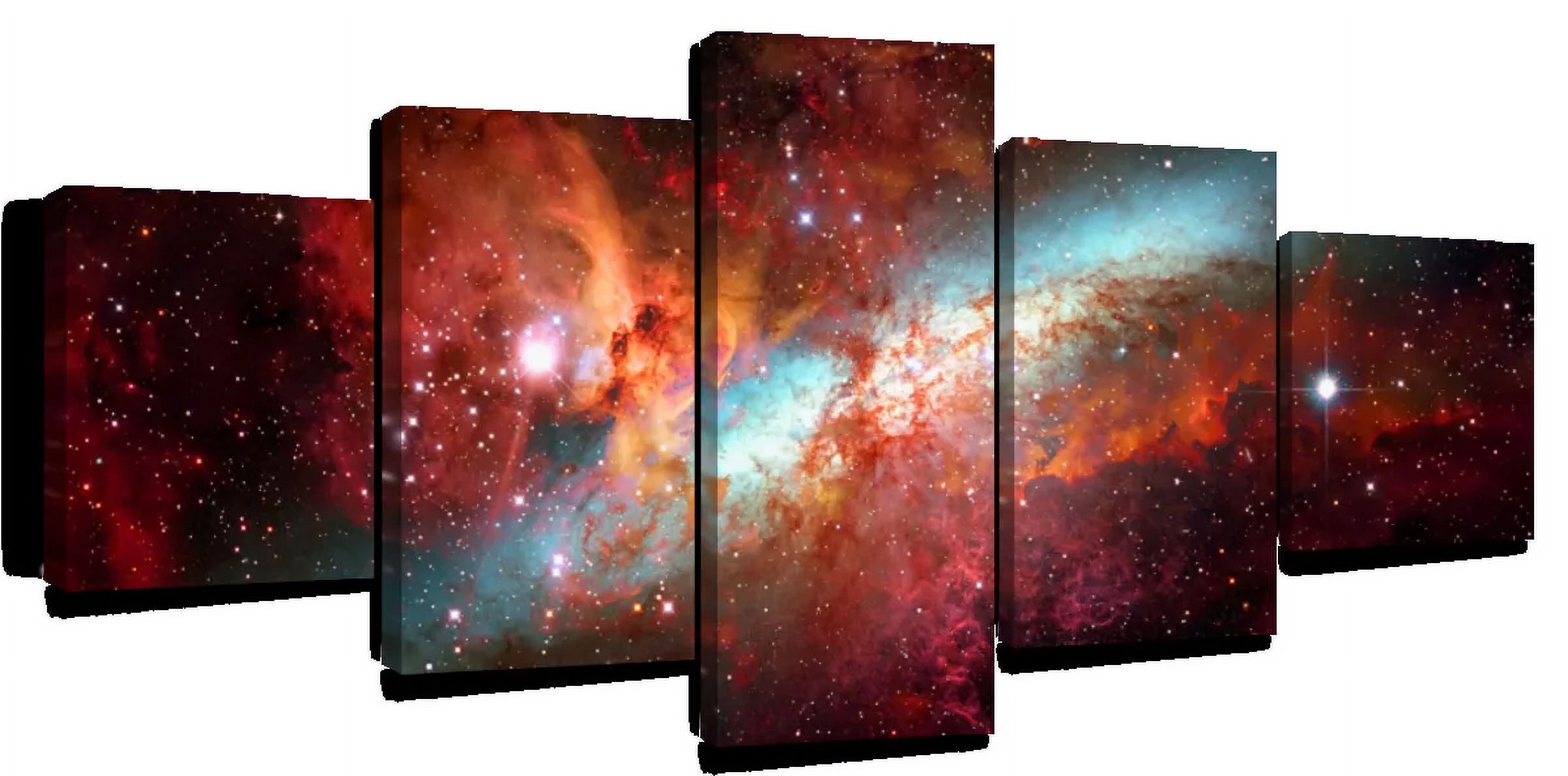 Elephant Stock Galaxy Nebula Wall Art - Horizontal Multi Panel Canvas ...