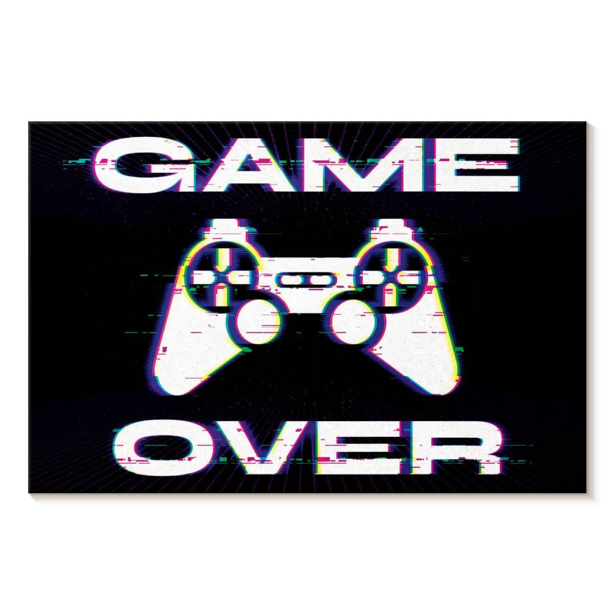Elephant Stock Game Over Glitch Wall Art - Horizontal Canvas Wall Art ...