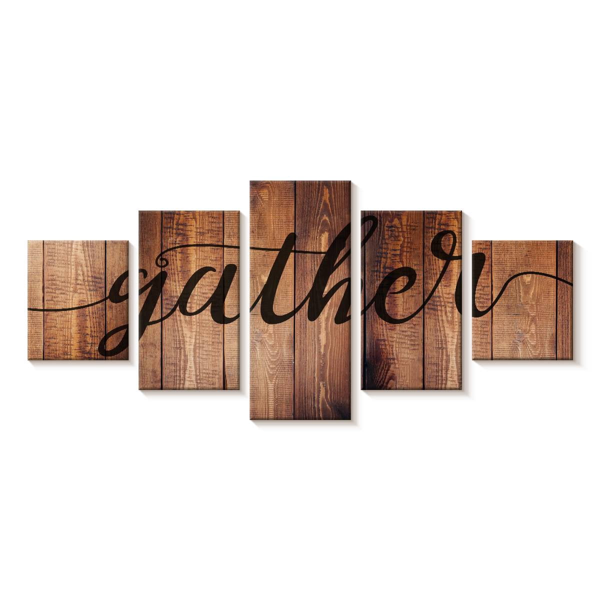 Elephant Stock Gather Typography Ii Wall Art - Horizontal Multi Panel ...