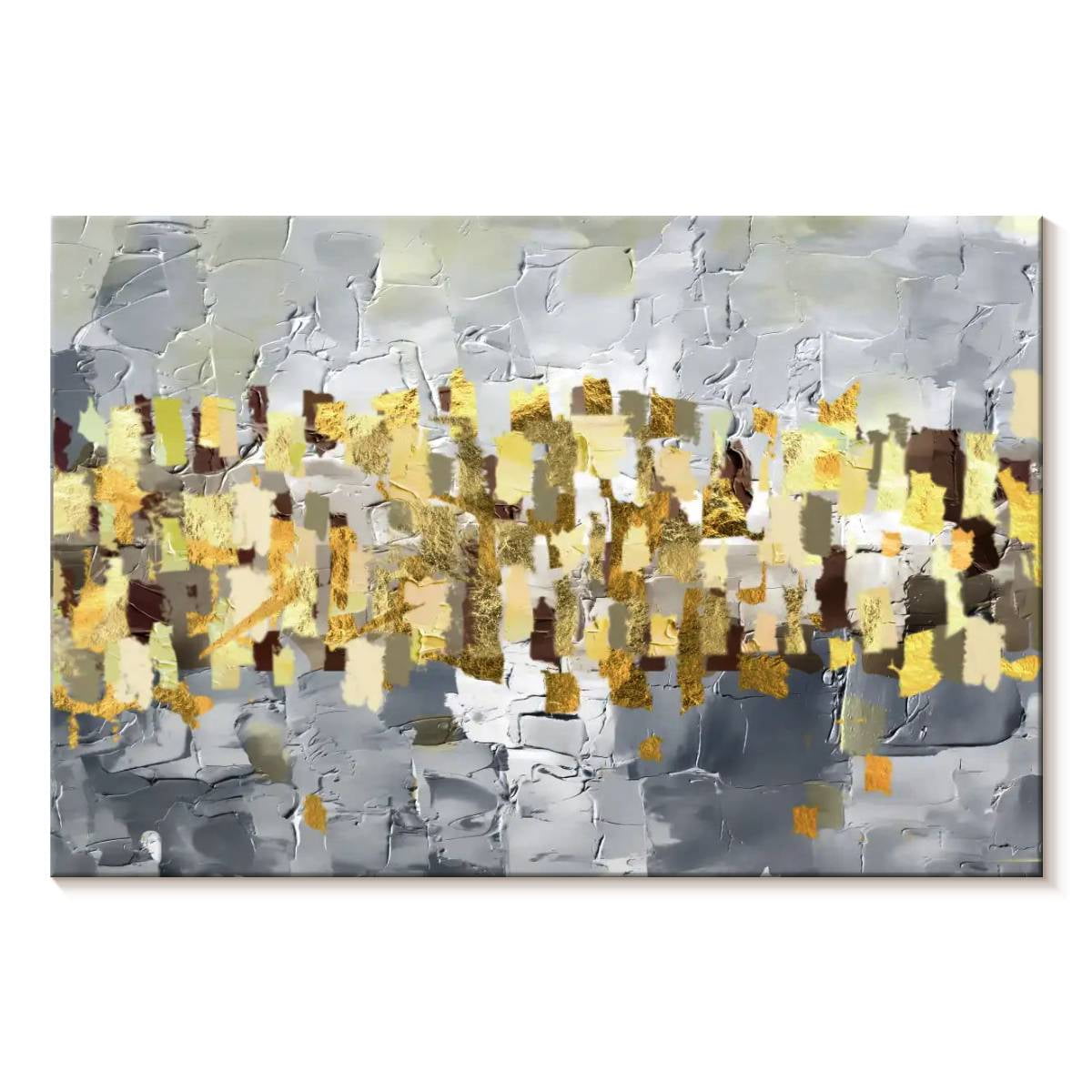 Elephant Stock Gold And Silver Abstract Wall Art - Horizontal Canvas ...