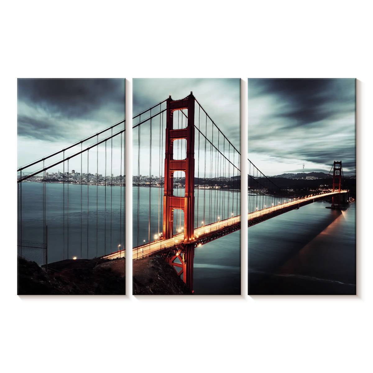Elephant Stock Golden Gate Bridge Storm Clouds Wall Art - Horizontal ...