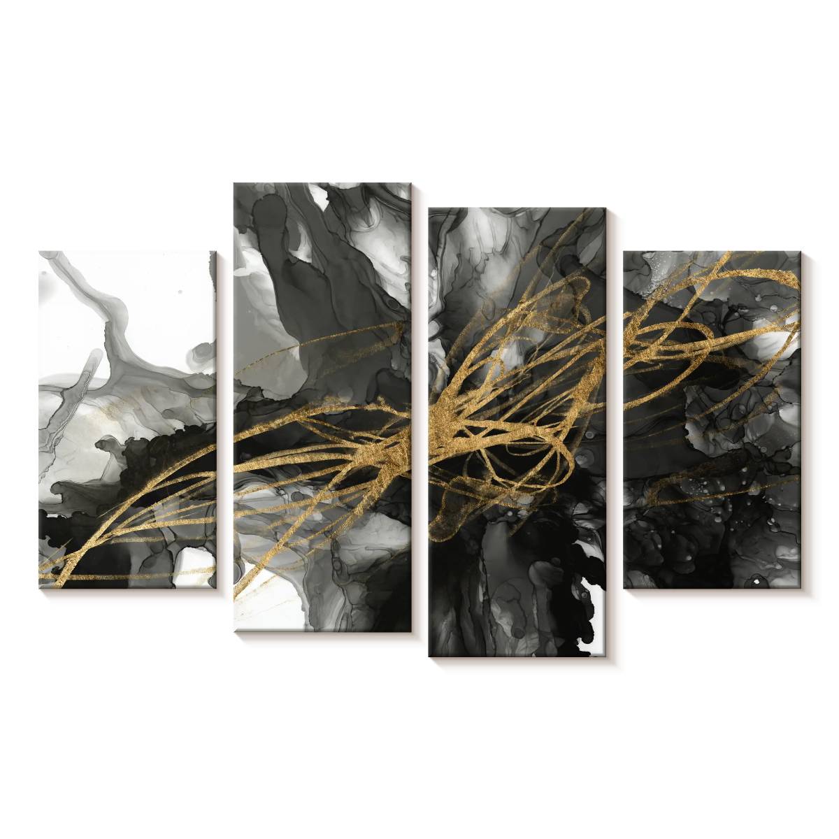 Elephant Stock Golden Vortex I Wall Art - Horizontal Multi Panel Canvas ...