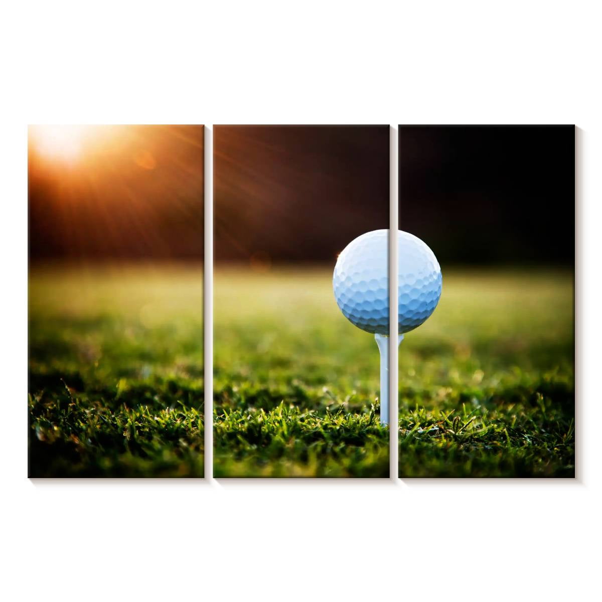 Elephant Stock Golf Ball Tee Wall Art - Horizontal Multi Panel Canvas ...