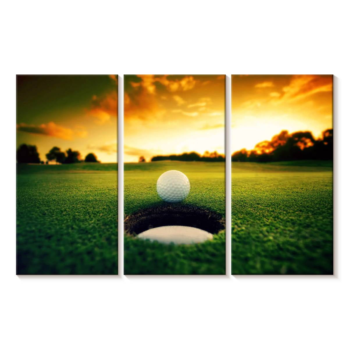 Elephant Stock Golf Ball Wall Art - Horizontal Multi Panel Canvas ...