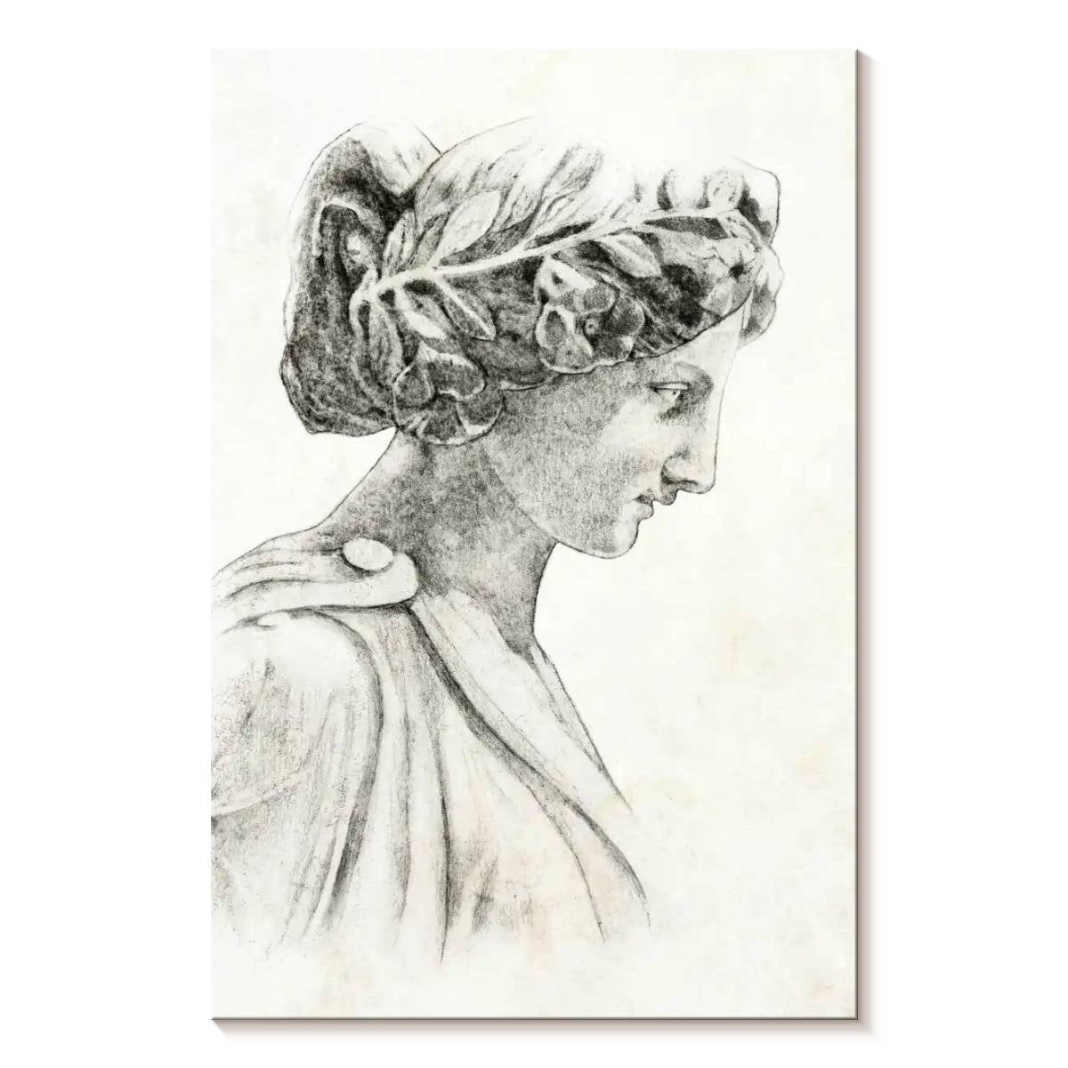 Elephant Stock Greek Statue I Wall Art - Vertical Canvas Wall Art ...