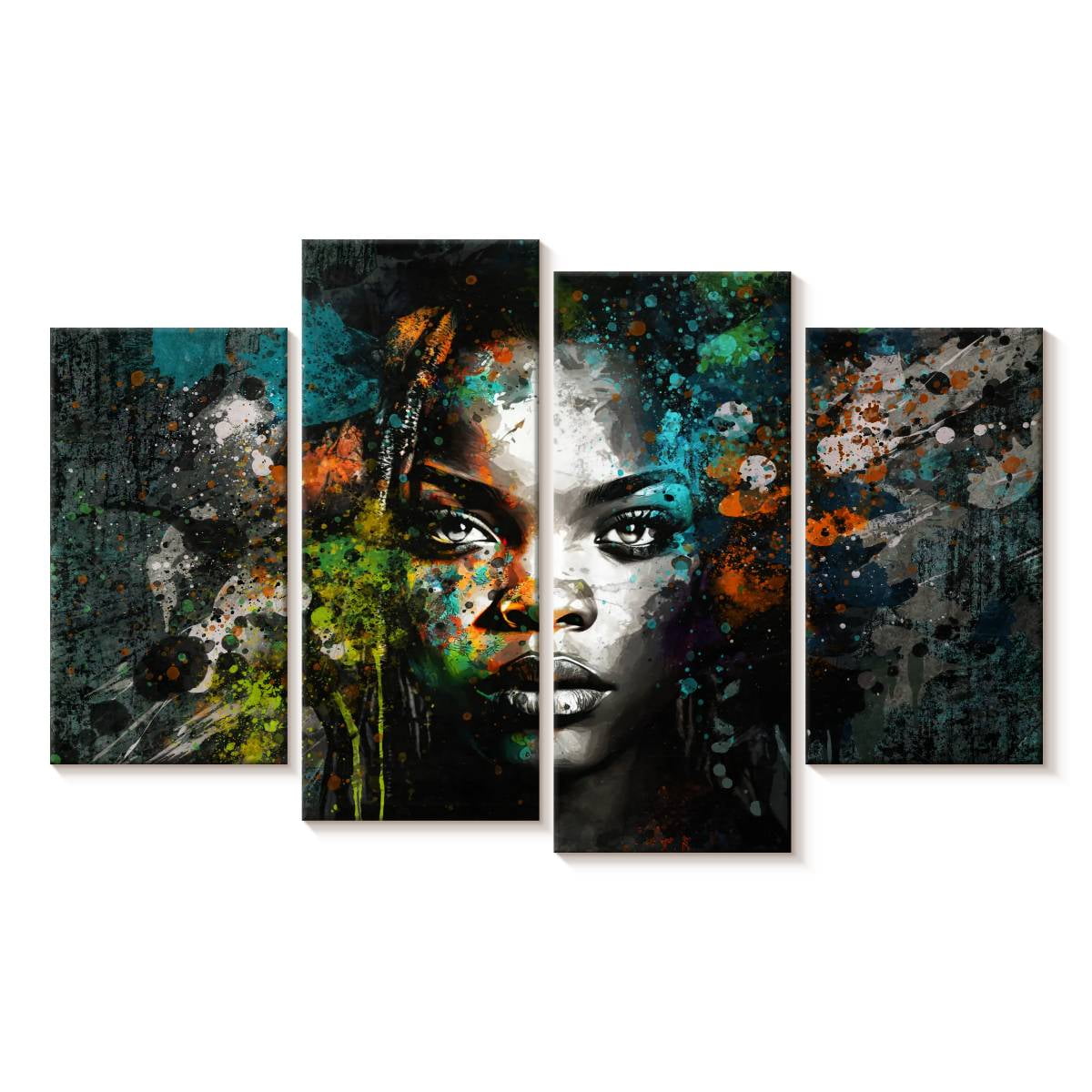 Elephant Stock Grunge African Charm Wall Art - Horizontal Multi Panel ...