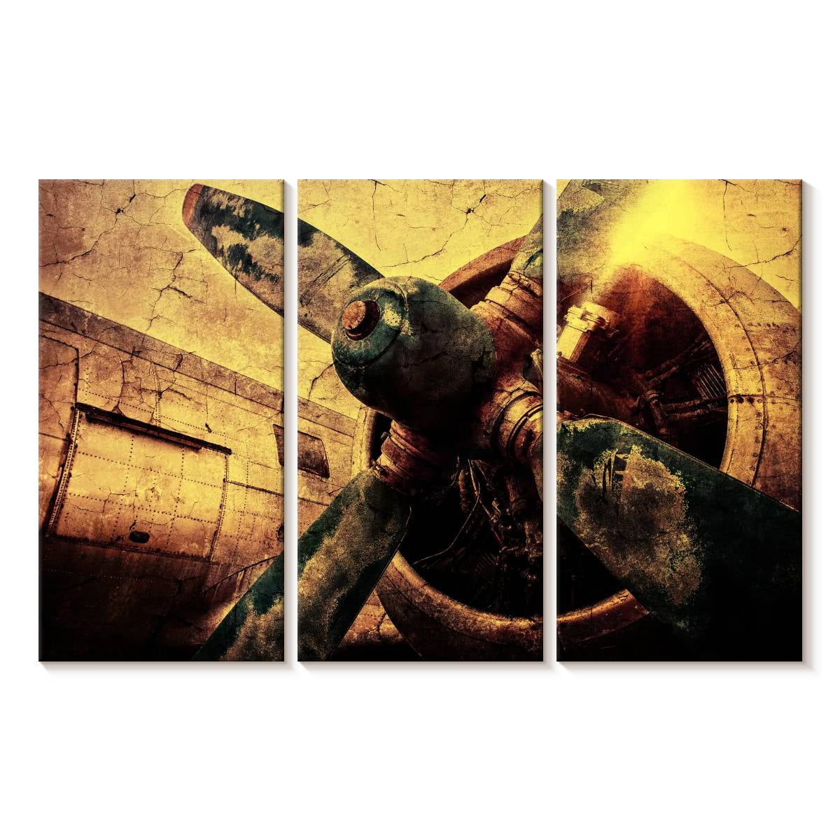 Elephant Stock Grunge Airplane Propeller Wall Art - Horizontal Multi ...